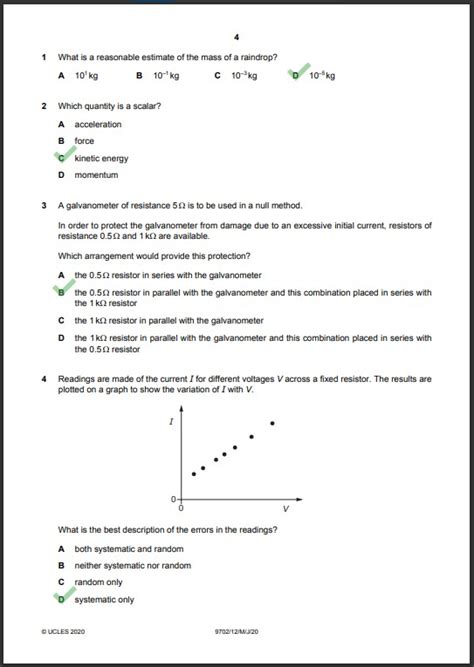 physics 9702 12 mcqs solved paper may 2020 as and a level