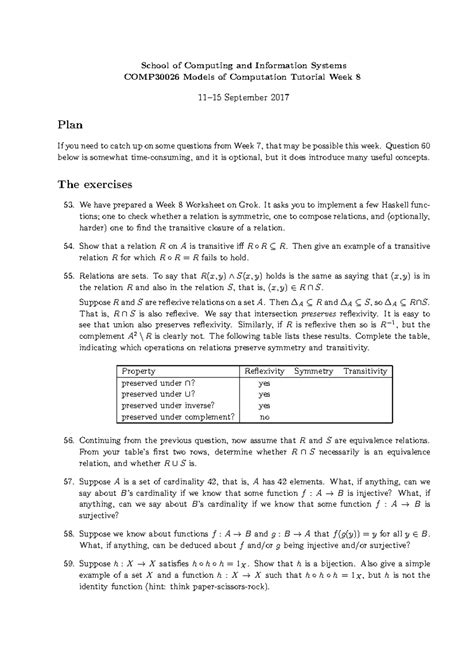 Tute08 Tut8 School Of Computing And Information Systems Comp30026 Models Of Computation