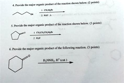 Solved Product Of The Reaction Shown Below 2 Points Provide The