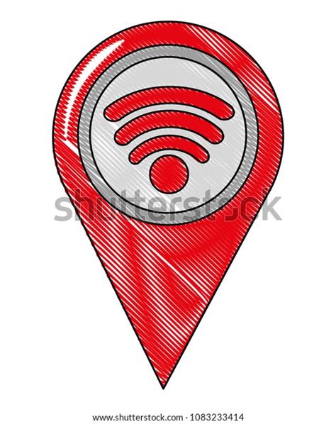 Map Pointer Navigation Internet Wifi Signal Stock Vector Royalty Free