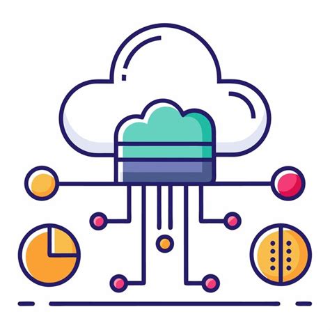 Premium Vector Cloud Computing Illustration With Data Connections