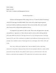 MCCG Portfolio Project Part Docx Kelly Callahan March MCCG Evaluation And