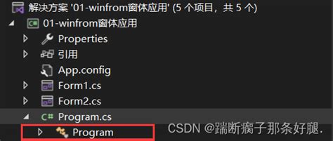 C窗体应用中首页设置（程序主入口点）c设置程序入口点 Csdn博客