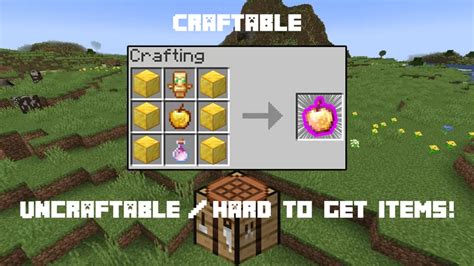 Craftable Uncraftables Hard To Get Items Minecraft Data Pack