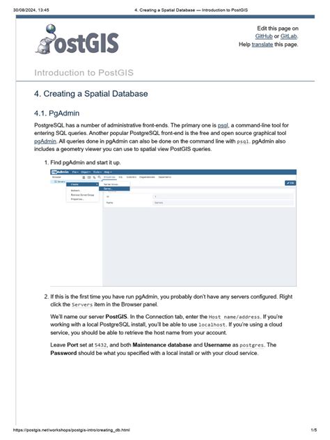 Creating A Spatial Database Pdf