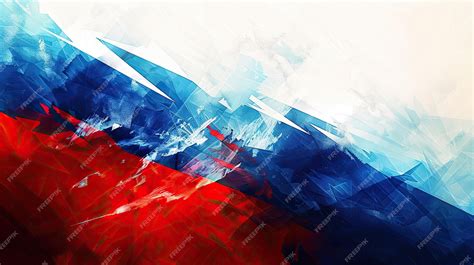 Modern Wallpaper Featuring Russian Flag Colors And Fluid Textures