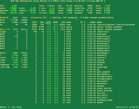 Linux Keep An Eye On Your System With Glances Monitor Nixcraft