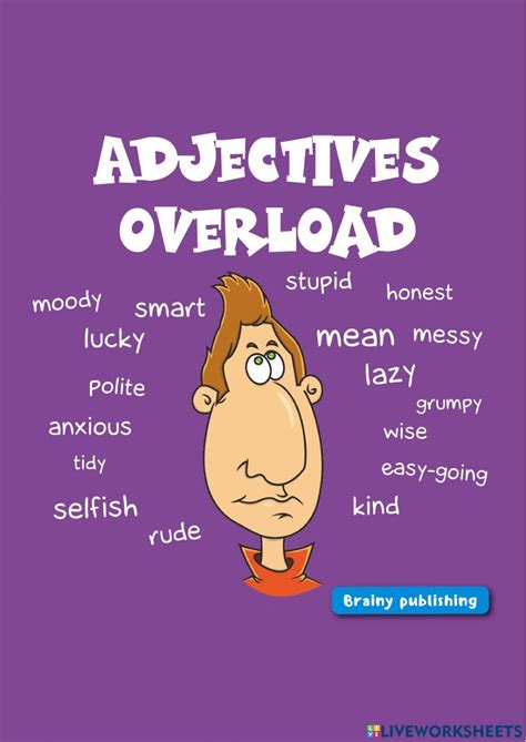 Adjectives Of Personality Online Activity For 6 Live Worksheets