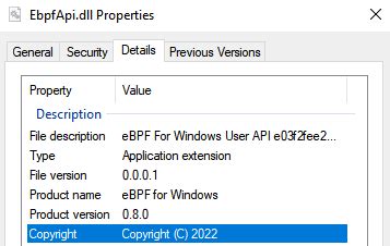 EBPF Binary Version Metadata Is Inconsistent Issue Microsoft Ebpf For Windows GitHub