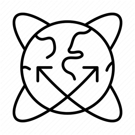 Globe Arrows Icon Download On Iconfinder On Iconfinder