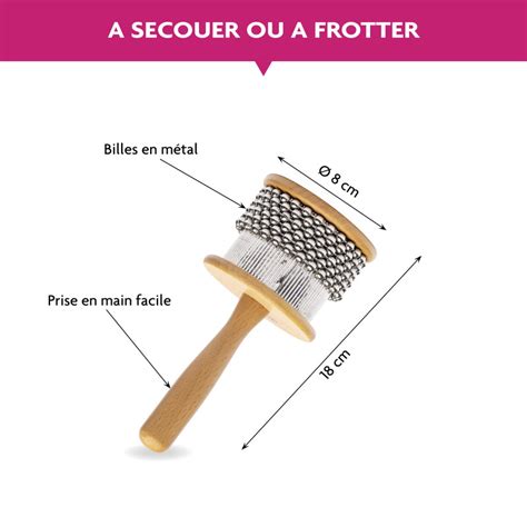 Cabassa 18 Cm Percussion Originale Fuzeau Séniors