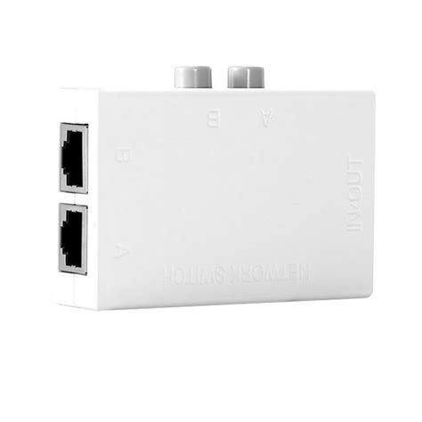 X Switch Box Easy To Install Ports RJ Network Hand Manual AB Sharing Switch Box Adapter