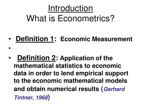 Ppt Basic Econometrics Powerpoint Presentation Free Download Id649859