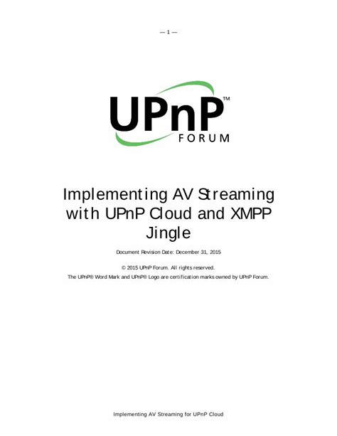 pdf implementing av streaming with upnp cloud and xmpp jingle · the