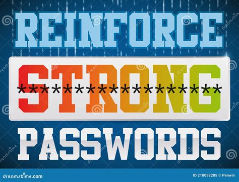 Input Box With Greeting Message Promoting Strong Passwords Vector