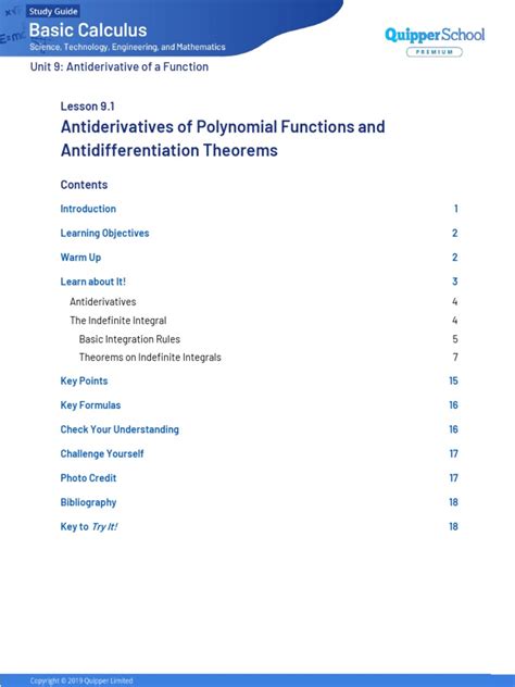 Antiderivatives Of Polynomial Functions And Antidifferentiation Theorems Pdf