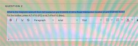 [solved] Question 2 What Is The Magnetic Azimuth From Hill Located At