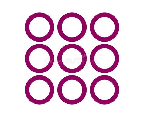 Circle Shape Outline Collection Symbol Purple Element Vector Stock Vector Illustration Of