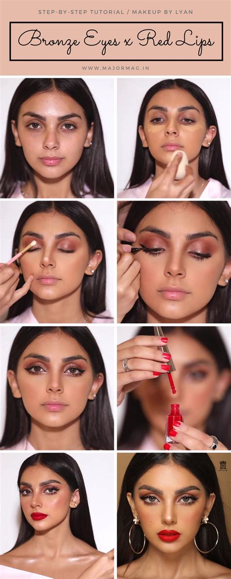 Red Lip Makeup Tutorial How To Apply Red Lipstick Major Mag Red Lipstick Makeup Tutorial