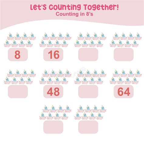 Counting By Eight S The Unicorn With Valentine Day Theme Practising
