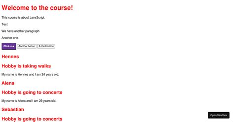 Session 2 Codesandbox