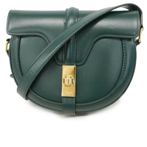 Céline Celine Green Leather Shoulder Bag Ref1993346 Joli Closet