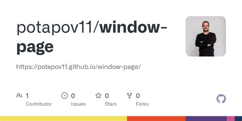 GitHub Potapov Window Page Https Potapov Github Io Window Page