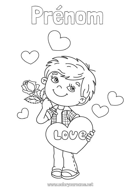 Coloriage N Coeur Je T Aime Love Message