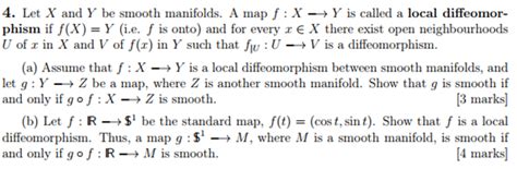 solved let x and y be smooth manifolds a map f x