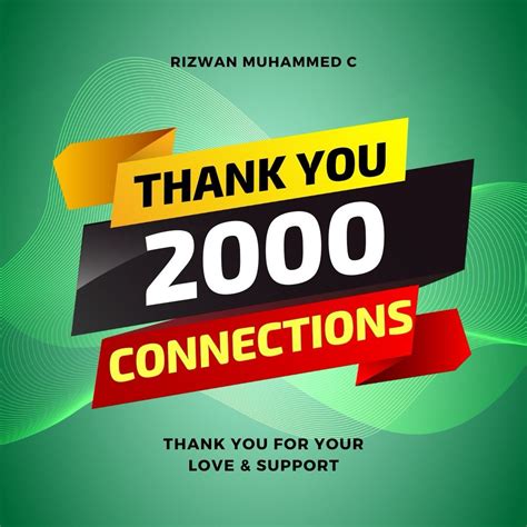 Connection Is Key Thrilled To Have Reached 2000 Connections On