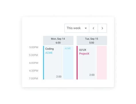 Calendar Clockify Features