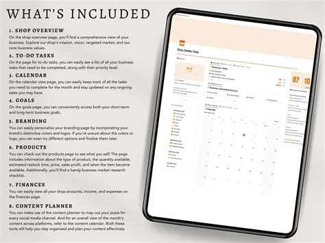 Plr Etsy Seller Hub Notion Template Inventory Organizer Sales Tracker