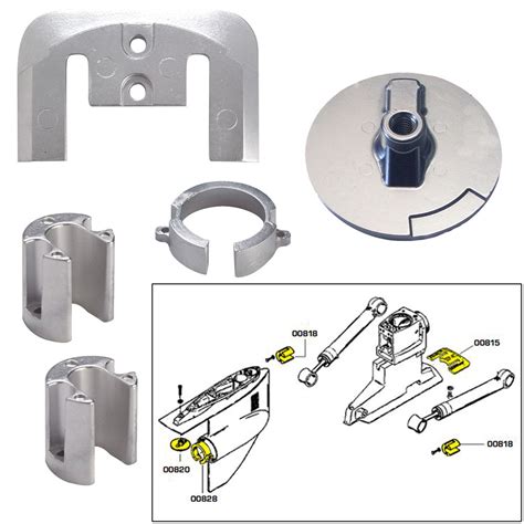 Tecnoseal Anode Kit Whardware Mercury Bravo 1 Aluminum
