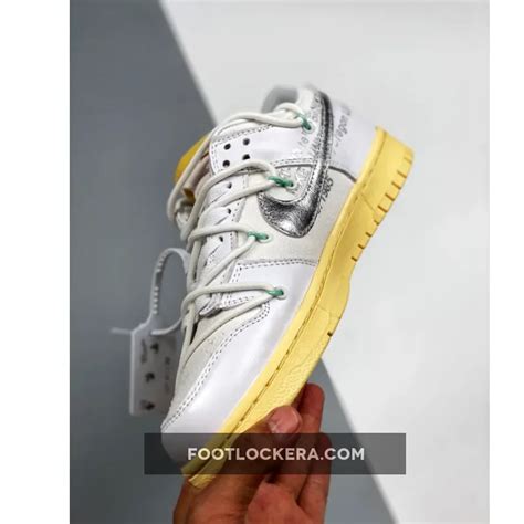 Off White X Nike Dunk Low 01 Of 50 White Silver Gum 01 Of 50 Off White Dunks Footlockera