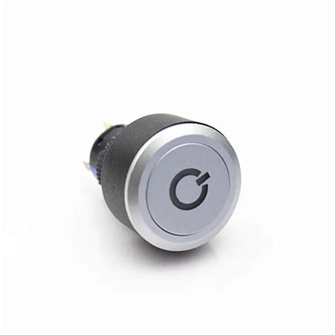 22mm Plastic Light Switch 5A Momentary Red And Black Push Button LED Light Source Waterproof