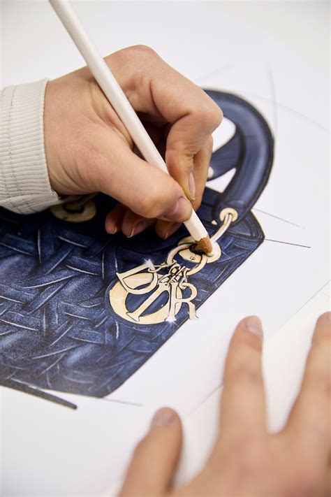 The Lady Dior Bag In Blue Denim Embellished With The Graphic Cannage