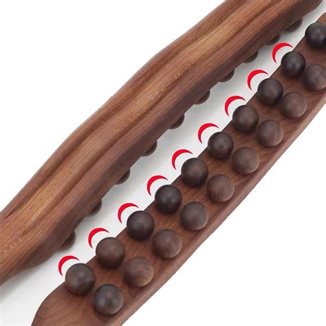 Generic 820 Beads Gua Sha Massage Stick Carbonized Wood Back Scrapping