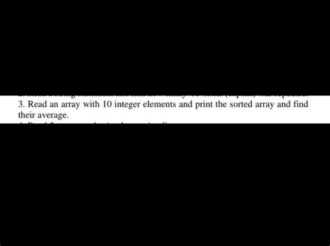 Solved Read An Array With Integer Elements And Print Chegg