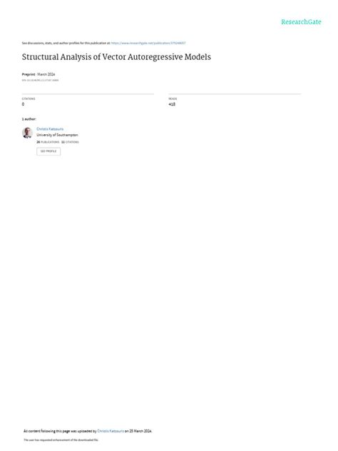 Structural Analysisof Vector Autoregressive Models Pdf Vector