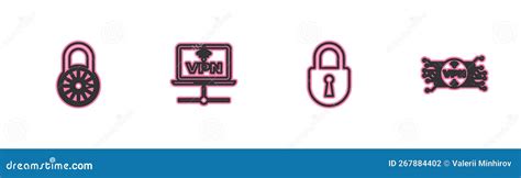set line safe combination lock wheel lock vpn computer network and