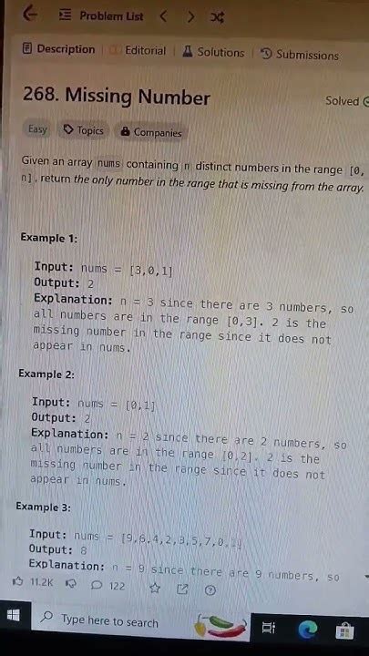 Missing Number Blind 75 Leetcode Question 14 Leetcode Coding Viral Leetcodechallenge