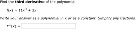 IXL Find Higher Derivatives Of Polynomials Calculus Practice
