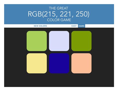 Rgb Color Game In Javascript With Source Code Source Code Projects