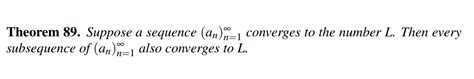 solved theorem 89 suppose a sequence an n 1 converges to