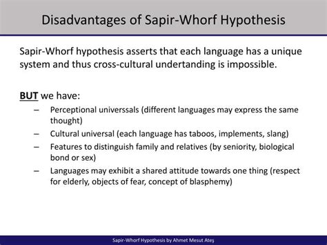 Ppt Sapir Whorf Hypothesis Powerpoint Presentation Id 2336030