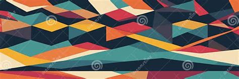 Multicolored Figures In A Haphazard Pattern Stock Illustration
