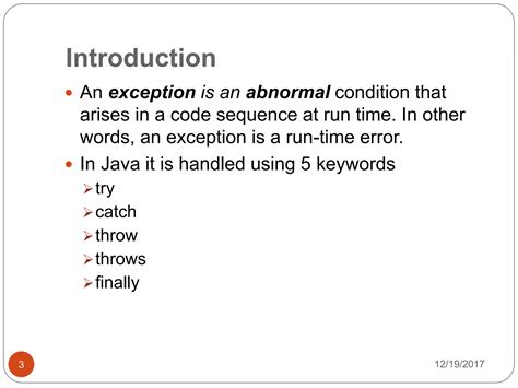 Exception Handling Pptx Programming Languages Computing