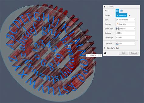 text won t extrude solved don t explode text use as profile plane cutting tool fusion 360