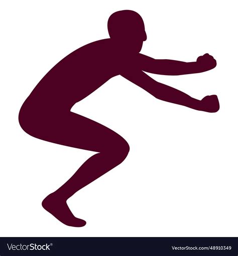 Man Jumping Sequence Silhouette Royalty Free Vector Image