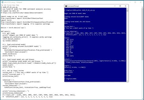 using a hugging face fine tuned binary classification model james d